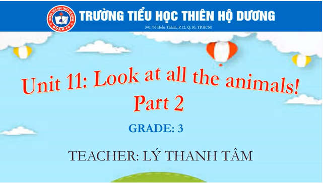 Week 28 - Unit 11: Look at all the animals - Part 2